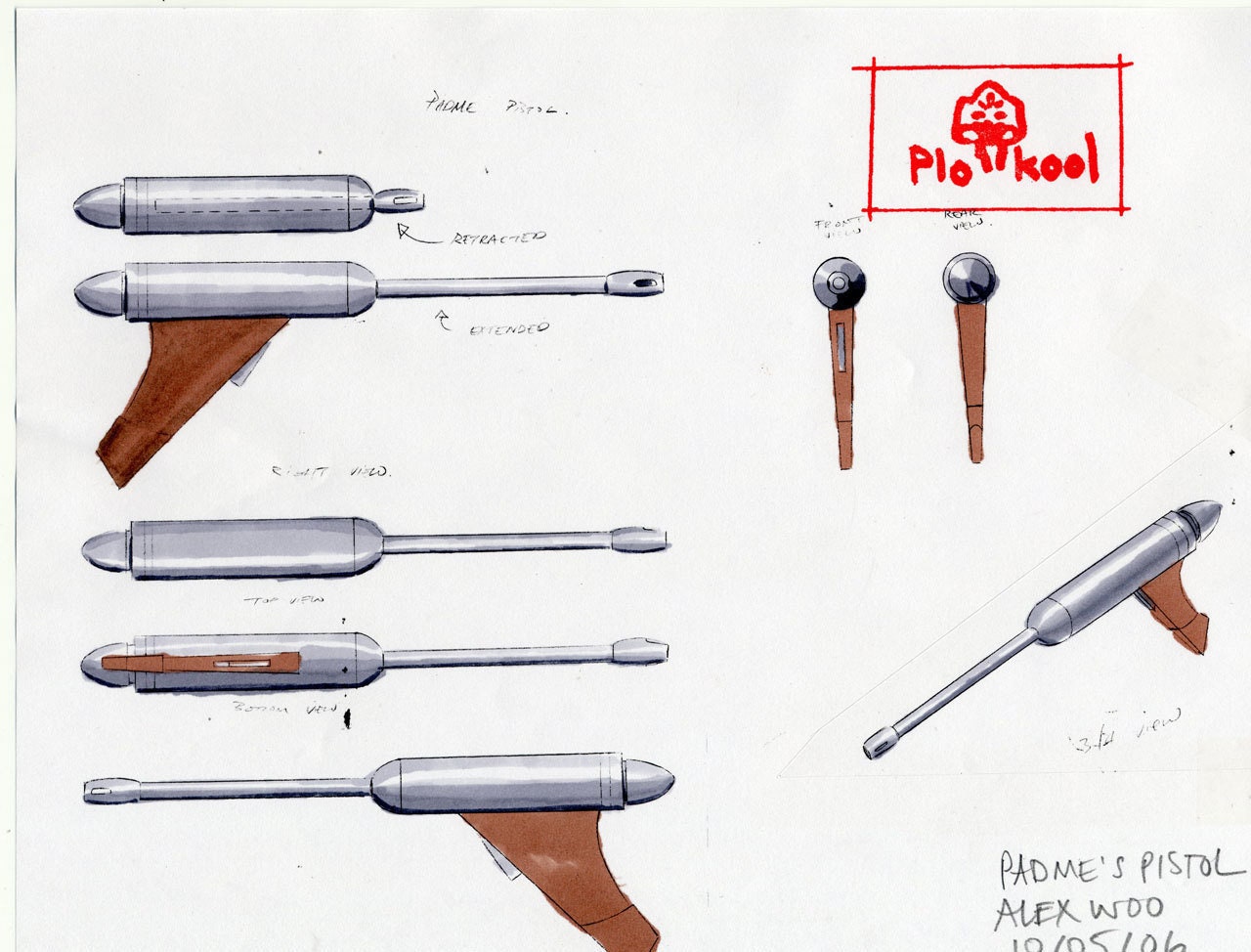 Star Wars ELG-3A Queen Padme Amidala Blaster Pistol Cosplay Prop Repli ...